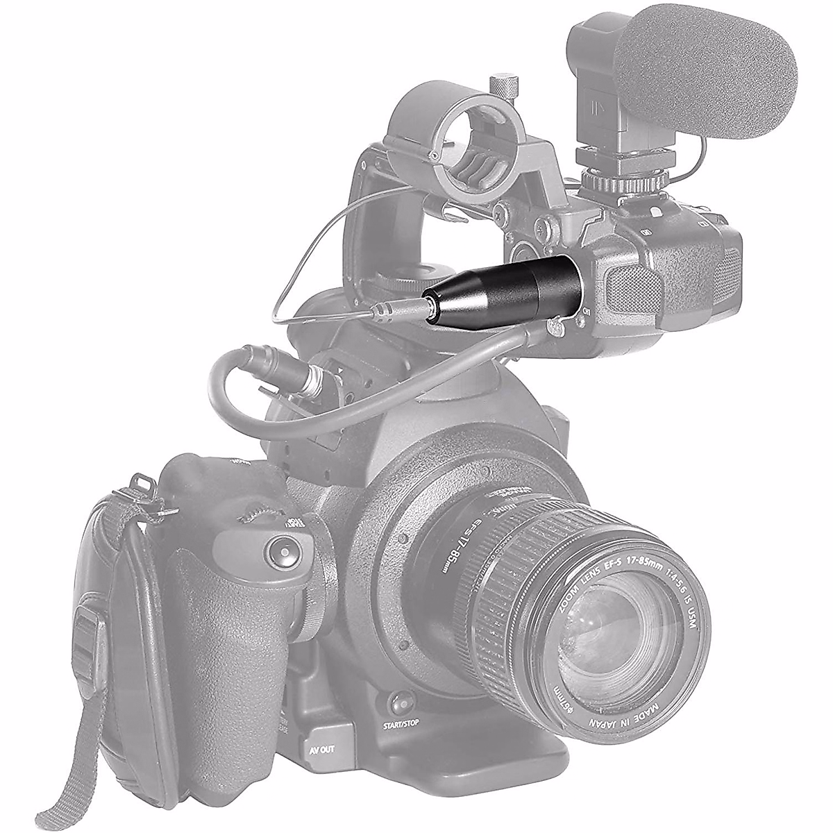 Movo FXLR-PRO 3.5mm (TRS) Mini-Jack Female Microphone Adapter to 3-pin XLR Male Connector with Integrated Phantom Power Converter