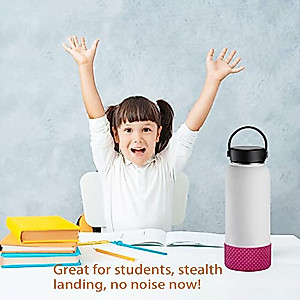 2 Pcs Tumbler Bottom Protector Flask silicone Base Boot for Stanley Quencher Adventure 40oz & Stanley IceFlow 20oz 30oz and Compatible with Hydro Flask Wide Mouth 12oz 21oz 24oz