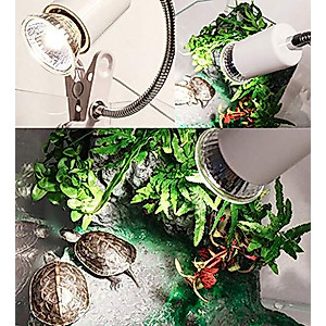 K JINGKELAI UVA UVB Reptile Light 50W UVA + UVB Full Spectrum Sun Lamp UV Heating Lamp for Turtle Aquarium Aquatic Reptile Lizard,E27/E26 Base,110V,50W,Pack of 6