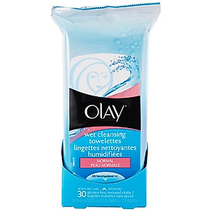 Olay Normal Wet Cleansing Cloths, 30-Count (Pack of 2)
