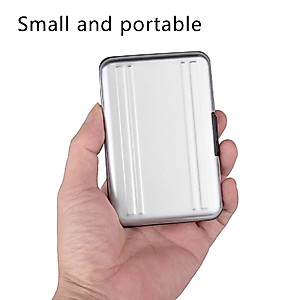 Qkenvo Aluminum Shock Resistant Carrying Box Memory Card Storage Case Holder 8 Slots for SD SDHC MMC Micro SD TF Cards Silver