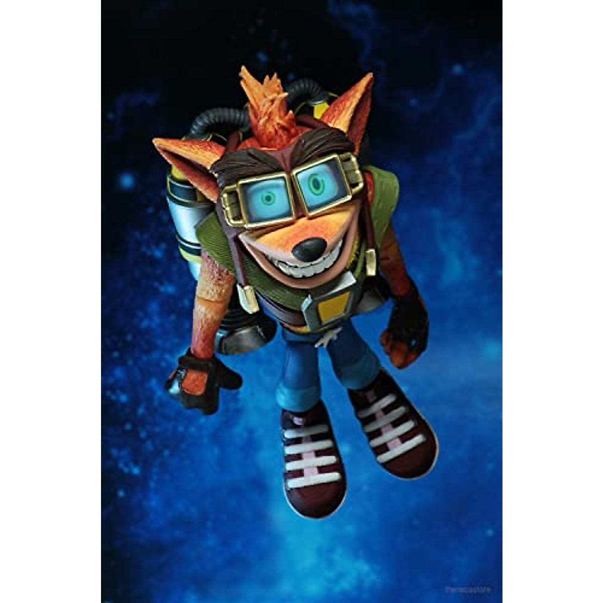 NECA - Crash Bandicoot 7" Scale Action Figure ? Deluxe Crash with Jetpack