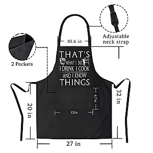 Funny Aprons for Men,Dad,Boyfriend,Husband,Son,Friends,Him , Wife,Her,Womens,Fathers Day Mothers Day Gifts for Mom,Mens Grilling Accessories Kitchen Cooking BBQ Grill Chef Apron With 2 Pockets Apron