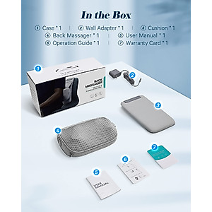 Careboda Neck and Back Massager, Shiatsu Shoulder Massage Pillow with Soothing Heat, 3D Kneading Deep Tissue Massages for Muscle Pain Relief, Perfect Gifts for Friends, Family, Lover