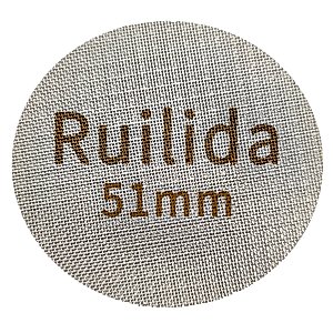 Ruilida Espresso Puck Screen 51mm, Reusable 1.7mm Thickness 150μm 316 Stainless Steel Professional Barista Coffee Filter Mesh Plate for Espresso Portafilter Filter Basket (51mm)