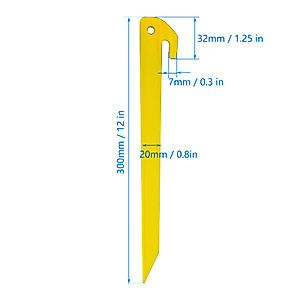 20x Heavy Duty Plastic Tent/Awning pegs, Tent Stakes, Sand Stakes for Beach, 300mm / 12Inch Length, Camping Caravan