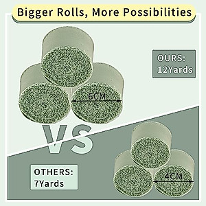 IBEEDOW 1.5" x 36Yd Chiffon Ribbon 3 Rolls Sage Green Handmade Fringe Chiffon Silk Ribbon Set for Gifts Wrapping, Wedding Invitations, Bridal Flower Bouquets Decoration, DIY Crafts(Each Roll 12Yd)