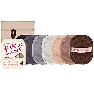 MakeUp Eraser, 7-Day Set, Erase All Makeup With Just Water, Including Waterproof Mascara, Eyeliner, Foundation, Lipstick, and More, Neutrals, 7 ct.
