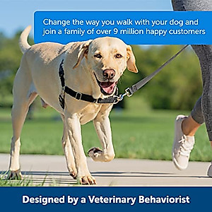 PetSafe Easy Walk No-Pull Dog Harness - The Ultimate Harness to Help Stop Pulling - Take Control & Teach Better Leash Manners - Helps Prevent Pets Pulling on Walks - Large, Black/Silver