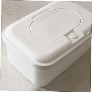 Hohopeti 2 Pcs Wipes Dispenser Wipe Holder with Lid Box Case Keeps Wipes Fresh Refillable Wipes Container for Baby and Adult Use Bathroom and Travel Wipe Holder