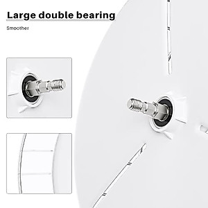 BUCATSTATE Hamster Exercise Wheel Super-Silent with Adjustable Base Cage Accessories Quiet Spinning Running Wheel for Dwarf Syrian Hamster Gerbils (6.7in, White)