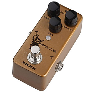 NUX Horseman Overdrive Guitar Effect Pedal with Gold and Silver modes