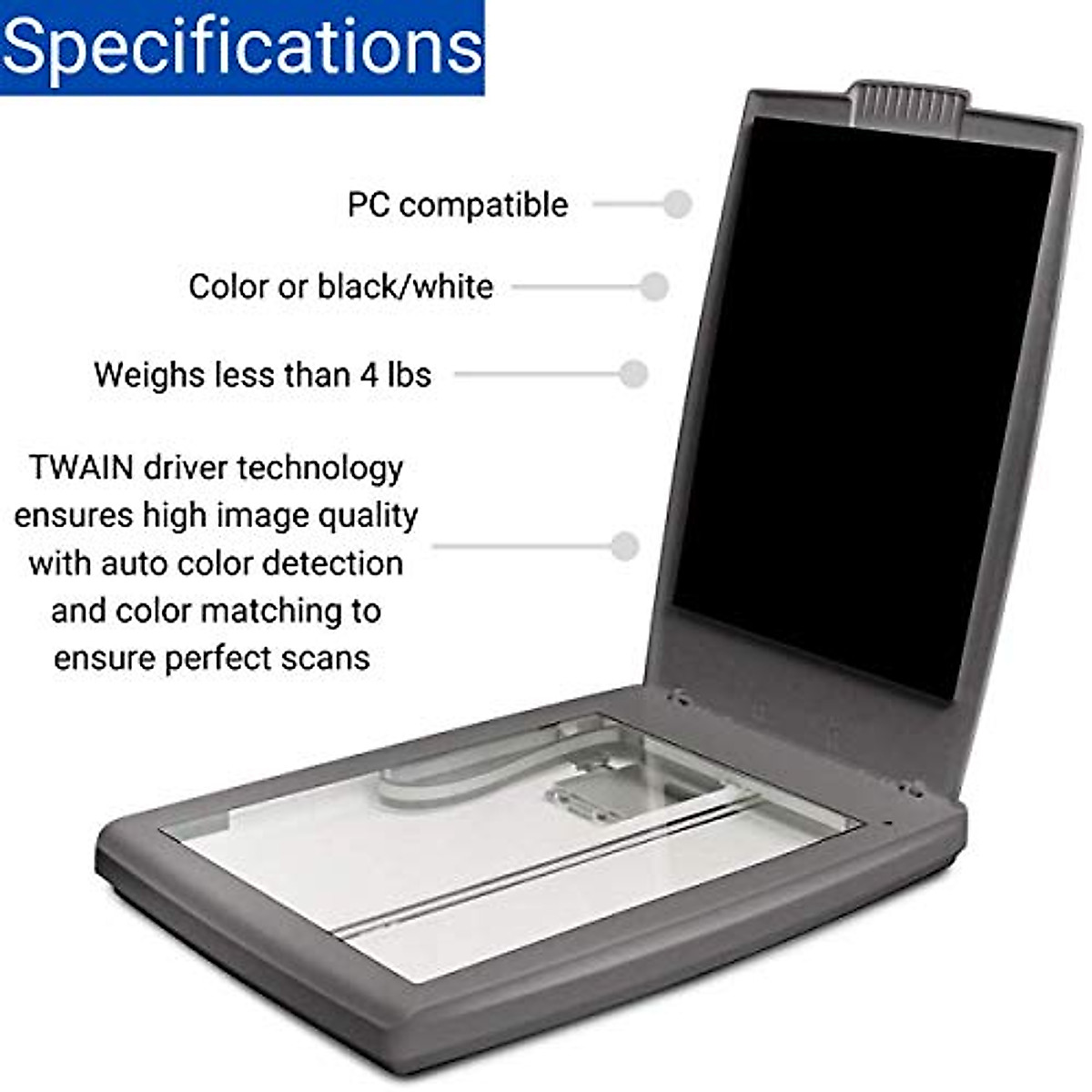 Visioneer 7800 Flatbed Scanner - High-Resolution Photos & Docs