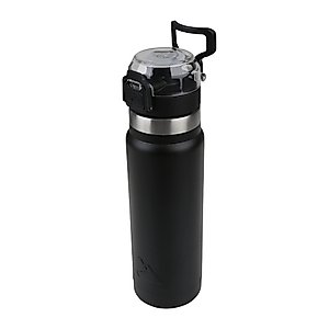 S.S. TUMBLER Double wall vacuum insulated, Stainless Steel Bottle,Durable Powder Coated, Cold Drink and Hot Beverage,24OZ,BLACK
