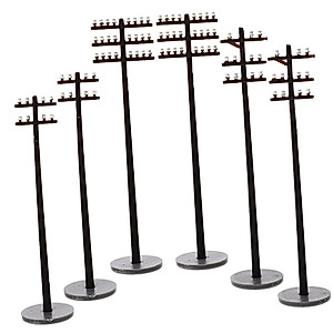 Asakkura 30 pcs for Train Railroad Early Telegraph Telephone Scenery Educational Traffic Layout Railways Diorama Architecture DIY Model Models Scene Adorns Miniature Decoration Accessories