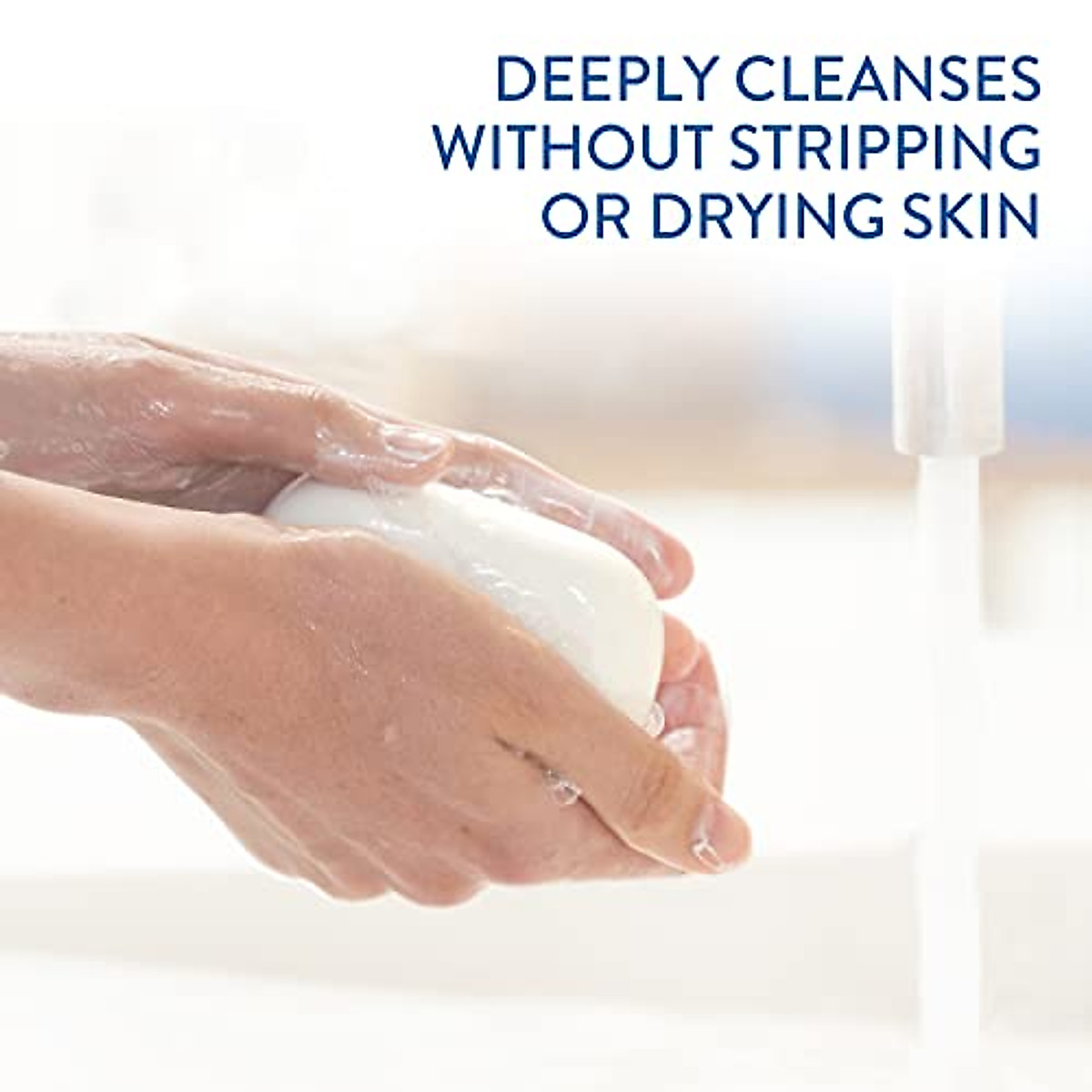 Cetaphil Bar Soap, Deep Cleansing Face and Body Bar, Pack of 6, For Dry to Normal, Sensitive Skin, Soap Free, Hypoallergenic, Paraben Free, Removes Makeup, Dirt and Oil