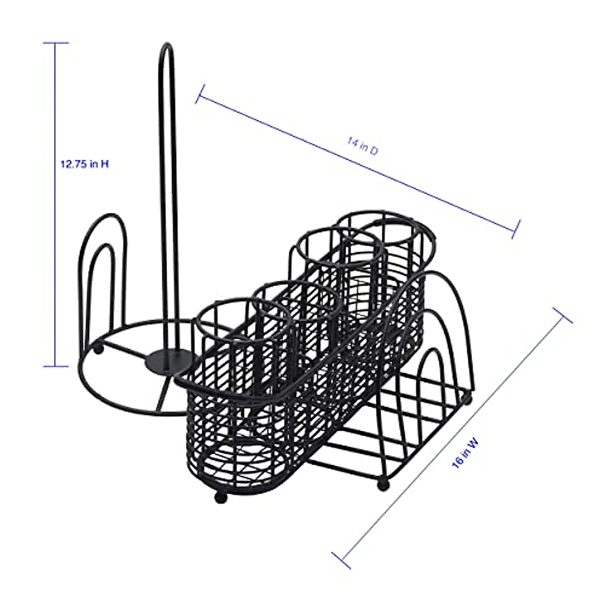 Gourmet Basics by Mikasa Gourmet Basics Art Deco Picnic Buffet Caddy with Paper Towel Holder