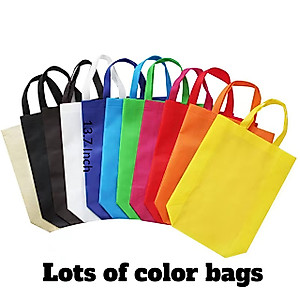 Cihomia 10-50pcs Custom Reusable Heavy Duty Tote Bag 9.8X3.9x13.7 Inch Personalized Logo Text Beach Shopping (50 PCS)
