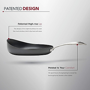 8” Radical Pan: Nonstick Frying & Saute Pan, Skillet, With Stainless Steel Handle, for Gas, Induction, Electric Cooktops, Hard-Anodized, Dishwasher Safe. Oven safe, SGS & NSF Certified. PFOA-free