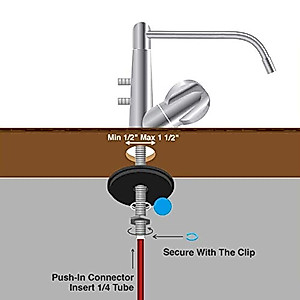 Rhorawill Alkaline Water Ionizer Faucet Tap, Chrome Plated, Specialized for Electrolysis Water Machine