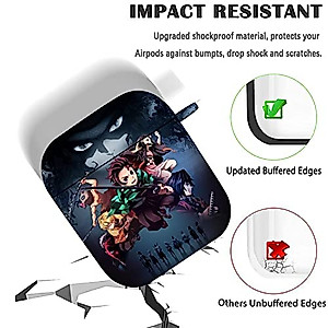 Airpods Case with Keychain Suitable for Airpods 1&2 Japanese Anime Airpods Protective Cover for Men Women Teens Adults