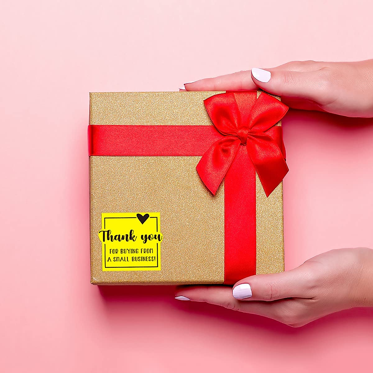 Yellow Thank You for Buying from a Small Business Stickers,Thank You Stickers,Bakeries Stickers,Handmade Stickers,Small Business Stickers, Envelopes Stickers, Gift Bags Packaging 500 PCS