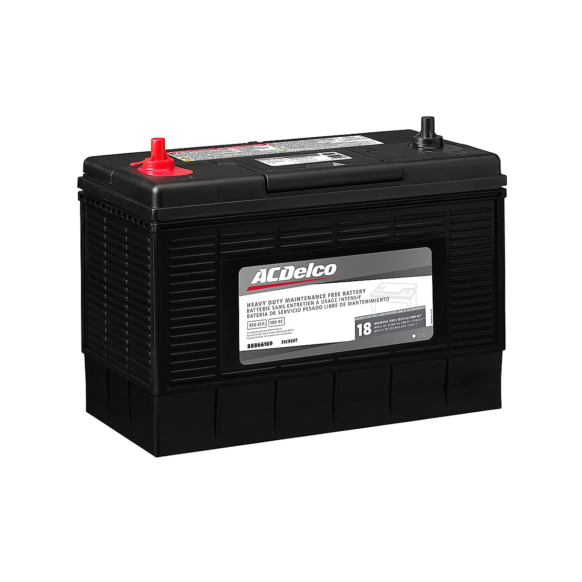 ACDelco Silver 31C950T 18 Month Warranty Heavy Duty 950 CCA Battery