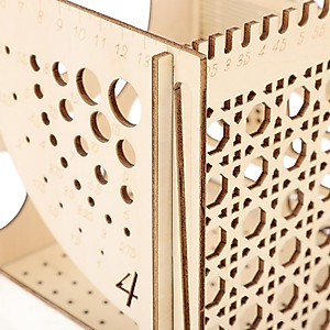 JOROBURO All in One Wooden Yarn Bowl, Knitting Bowl Multi Purpose Yarn Ball Box Yarn Holder, Multifunctional Knitting Tool Crocheting DIY Crafts Tools for Crochet Lovers