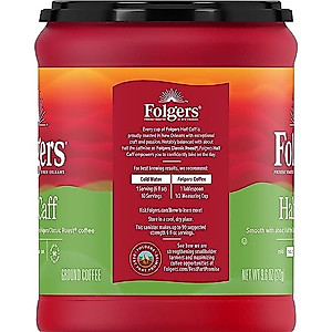 Folgers Half Caff Ground Coffee, Medium Roast, 9.6 Ounce