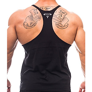 Iwearit Y-Back Muscle Tanktop M-Blk Made in USA