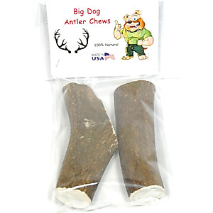 Big Dog Antler Chews - Extra Large 2-Pack Elk Antler Dog Chews, 6 Inches to 10 inches Long, for Medium to Large Dogs and Puppies