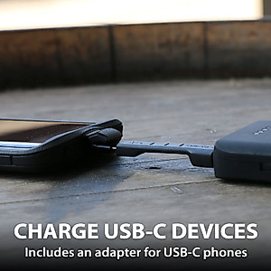 Lever Gear CableKit - Portable Micro USB Keychain Charger Cord. Includes Micro USB Cable, Secondary Adapter, Carry Case & SIM Tool. Micro USB Key Chain Charging Cable Kit. (1 Pack, USB-C Adapter)