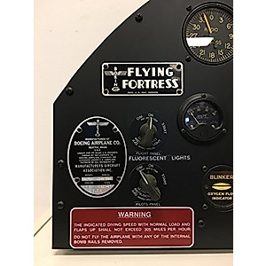 Reproduction Boeing B-17 Flying Fortress Instrument Panel Placard