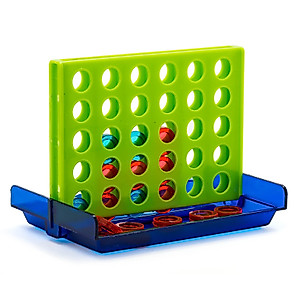 JA-RU Checkers Drop & Tic Tac Toe Portable Travel Mini Board Games (2 Packs) Fidget Toy for Kids. Classic Toys Retro Game. Party Favors Stocking Stuffer. 3256-3253s