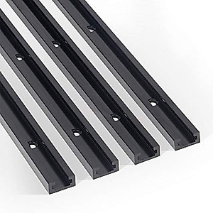 CLEAR STYLE T Track 4x48 Inch for Woodworking 2022 Double-Cut Jig Profile Universal T-Tracks with Predrilled Mounting Holes (48 Inch 4 Pack)