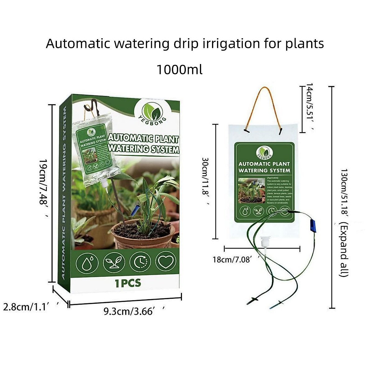 Automatic Plant Waterer for Indoor and Outdoor Plants - Self Watering System with Long Needle Design