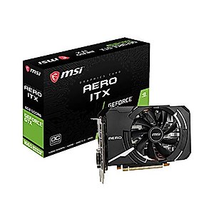 MSI Gaming GeForce GTX 1660 Super 192-bit HDMI/DP 6GB GDRR6 HDCP Support DirectX 12 Single Fan VR Ready OC ITX Graphics Card (GTX 1660 Super AERO ITX OC)