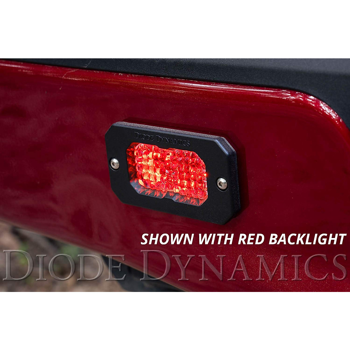 Diode Dynamics Stage Series 2in SAE White Sport Flush Mount LED Pod (pair), Combo w/Amber Backlight