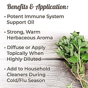 Plant Therapy Organic Oregano Essential Oil 100% Pure, USDA Certified Organic, Undiluted, Natural Aromatherapy, Therapeutic Grade 100 mL (3.3 oz)