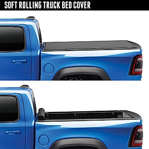 RealTruck TruXedo Pro X15 Soft Roll Up Truck Bed Tonneau Cover | 1486901 | Fits 2019 - 2025 Dodge Ram 1500, Does Not Fit w/ Multi-Function (Split) Tailgate 6' 4" Bed (76.3")