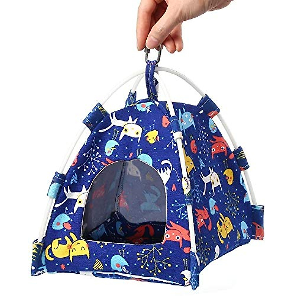 Bird Nest House Hammock Bed Hut Parrot Hamster Hanging Tent Winter Warm Habitat Cave for Parakeet Cockatiel Conure Lovebird Finch Canary African Grey Budgie Chinchilla Guinea Pig Rat (L)