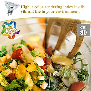 DiCUNO MR16 LED Bulb Dimmable, 60W Equivalent, 4000K Natural White, GU5.3 Base Bulb 6W, 40 Degree Beam Angle, 650LM, 12V AC/DC, Landscape Light Bulb Spotlight Lighting, 6 Pack