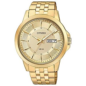 Citizen Quartz Mens Watch, Stainless Steel, Classic, Gold-Tone (Model: BF2013-56P)