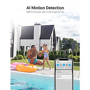 ZJX 24/7 Recording Floodlight Camera Plus, 2500 Lumens Outdoor Security Cam with IP65 Weatherproof, Motion Detection and Motion-Activated (Black)