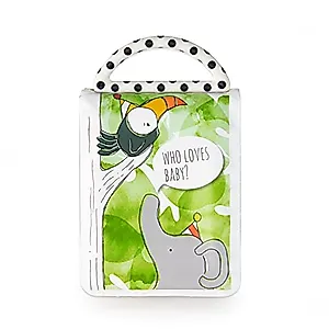 Sassy Developmental Look Book Photo Album | High Contrast Colors and Patterns | Drool Resistant Pages Hold Photos
