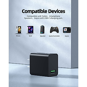 18W Type C Quick Charger Fit for Samsung Galaxy Tab S7, Tab S7+ Plus, Tab S7 FE, Tab S6, Tab S6 Lite, Tab A Galaxy Z Flip 5G SM-T870/T878/T970/T978 SM-F707 SM-P610 USB C Tablet Adapter Charger