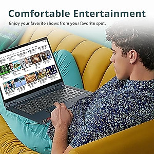 Lenovo IdeaPad Flex 5 14” FHD 2-in-1 Touchscreen Anti-Glare Laptop, AMD Ryzen 3-5300U, 4GB RAM, 128GB SSD, Backlit KB, FP Reader, Webcam with Shutter, Wi-Fi 5, Bluetooth, Blue, Win 11, 32GB USB Card