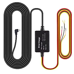 JIXYYO Hardwire Kit for Dashcam 13ft Mini USB Converts 12V-24V to 5V, 24 Hours Parking Mode for Dash Cameras, Low Voltage Protection, 8 Fuse Holders Tap Cable