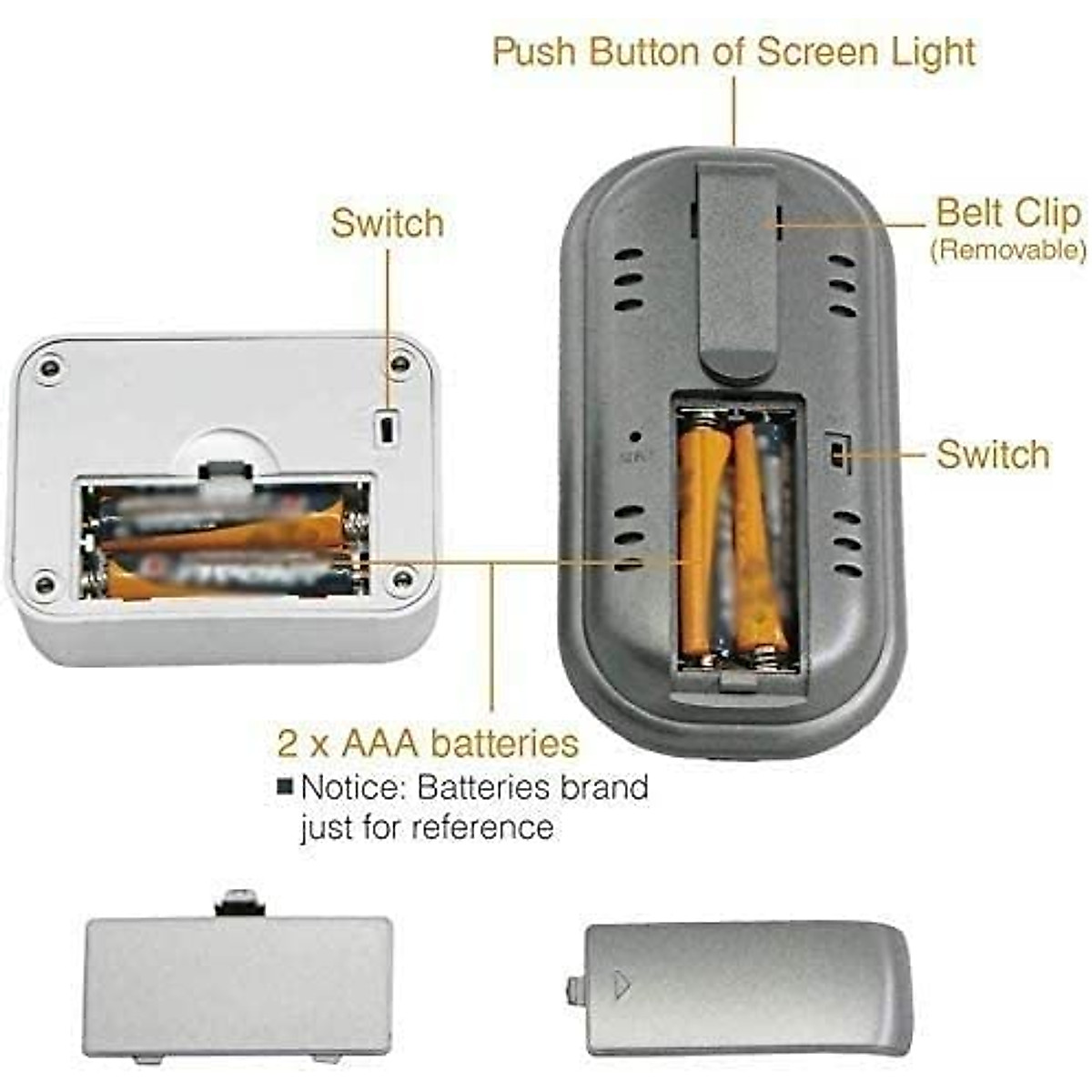 OZELS Large LCD Digital Cooking Food Meat Smoker Oven Kitchen BBQ Grill Thermometer Clock Timer with Monitor Alarm for Smokers Grilling Oven Kitchen Mode (Size : 1)
