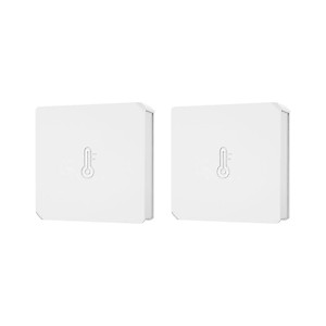 SONOFF SNZB-02 ZigBee Mini Indoor Temperature and Humidity Sensor for Checking the Room Climate 2-Pack, SONOFF ZigBee Bridge Required, Indoor Thermometer Hygrometer with Alert, Compatible with Alexa